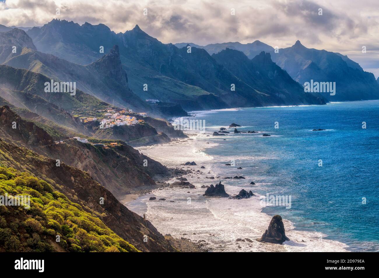 Landscape of the Anaga peninsula, on the island of Tenerife in the ...