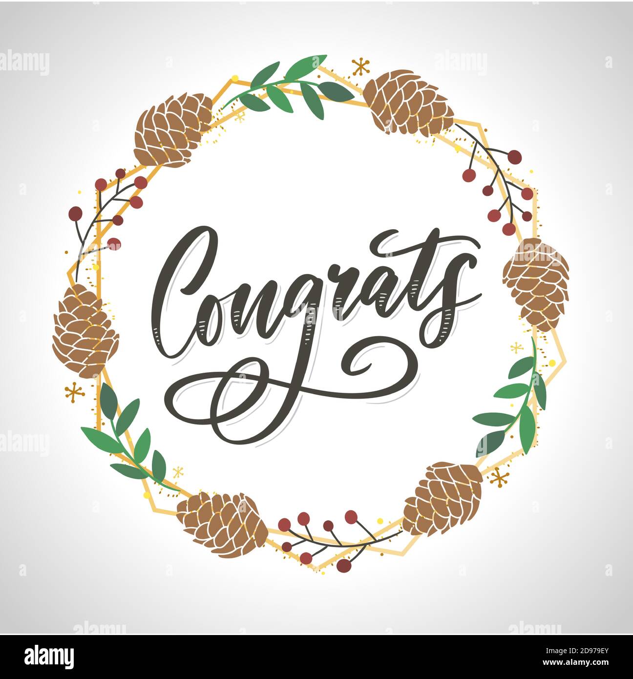 Congrats Congratulations card lettering calligraphy text Brush Stock ...