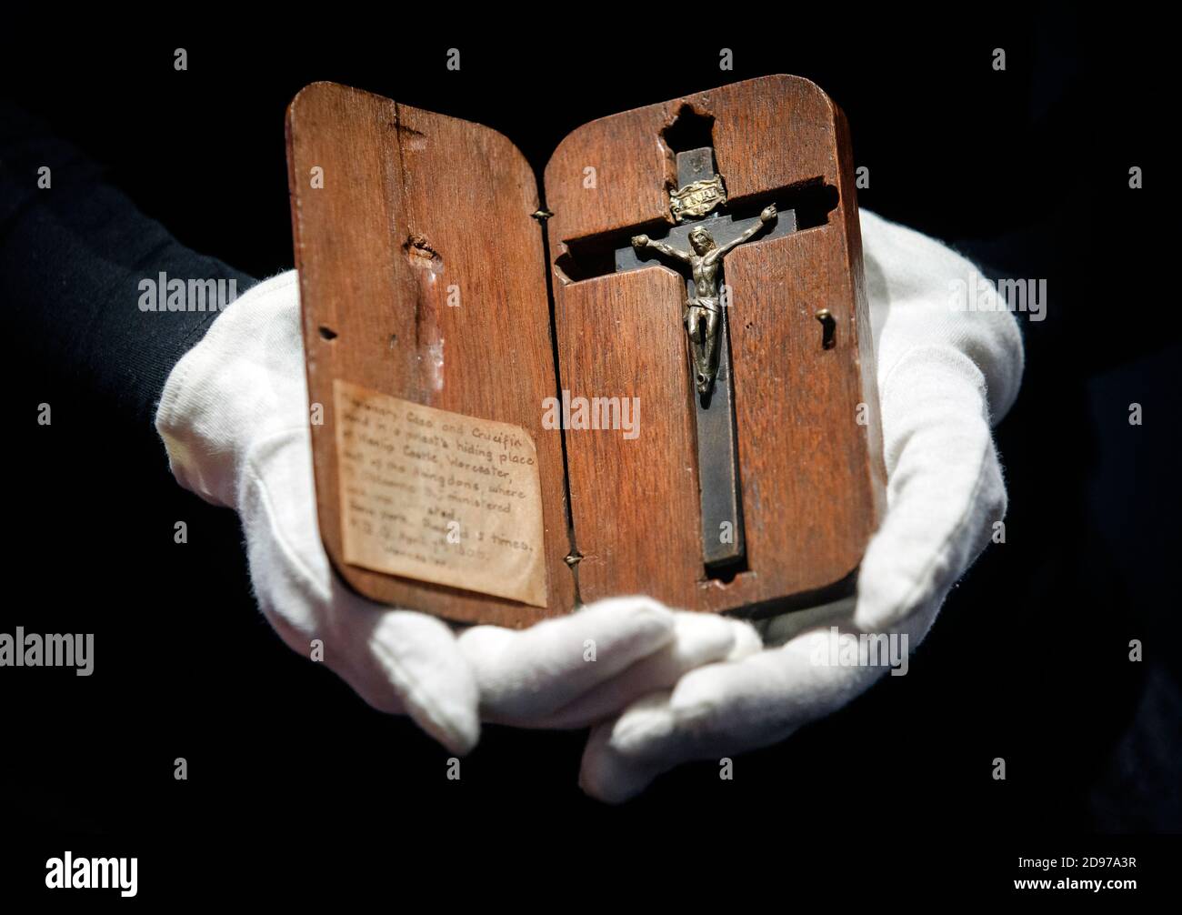 Blessed Edward Oldcorne's cross at the Bar Convent in York. The late ...