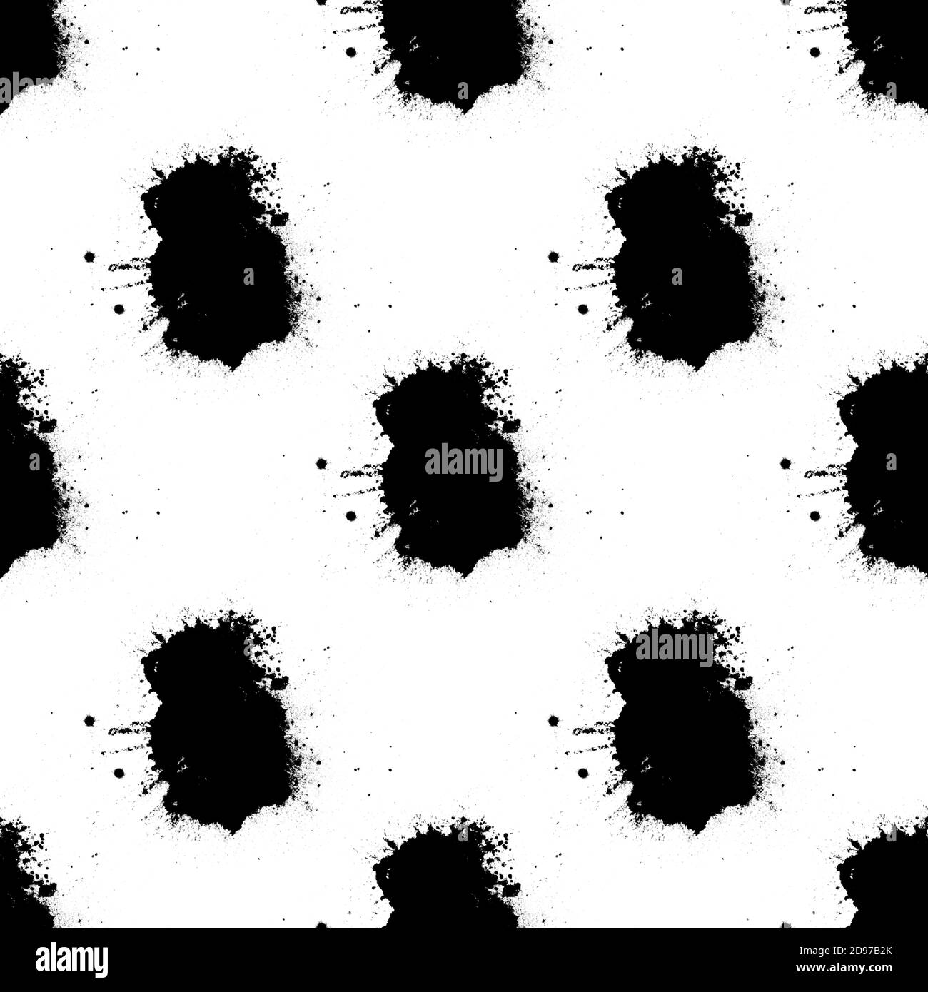 set of black splashes with splashes isolated on white background Stock ...