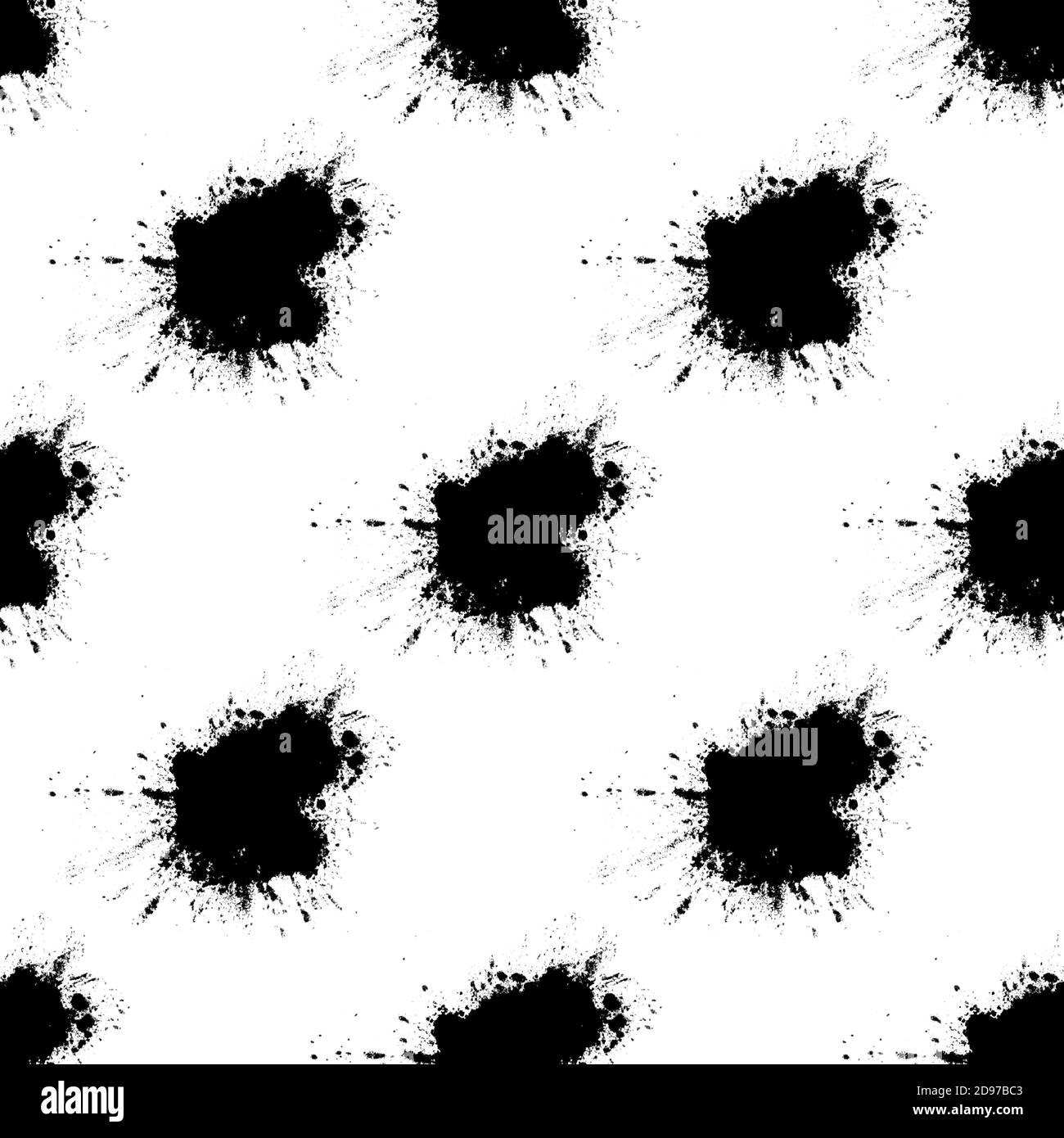 set of black splashes with splashes isolated on white background Stock ...