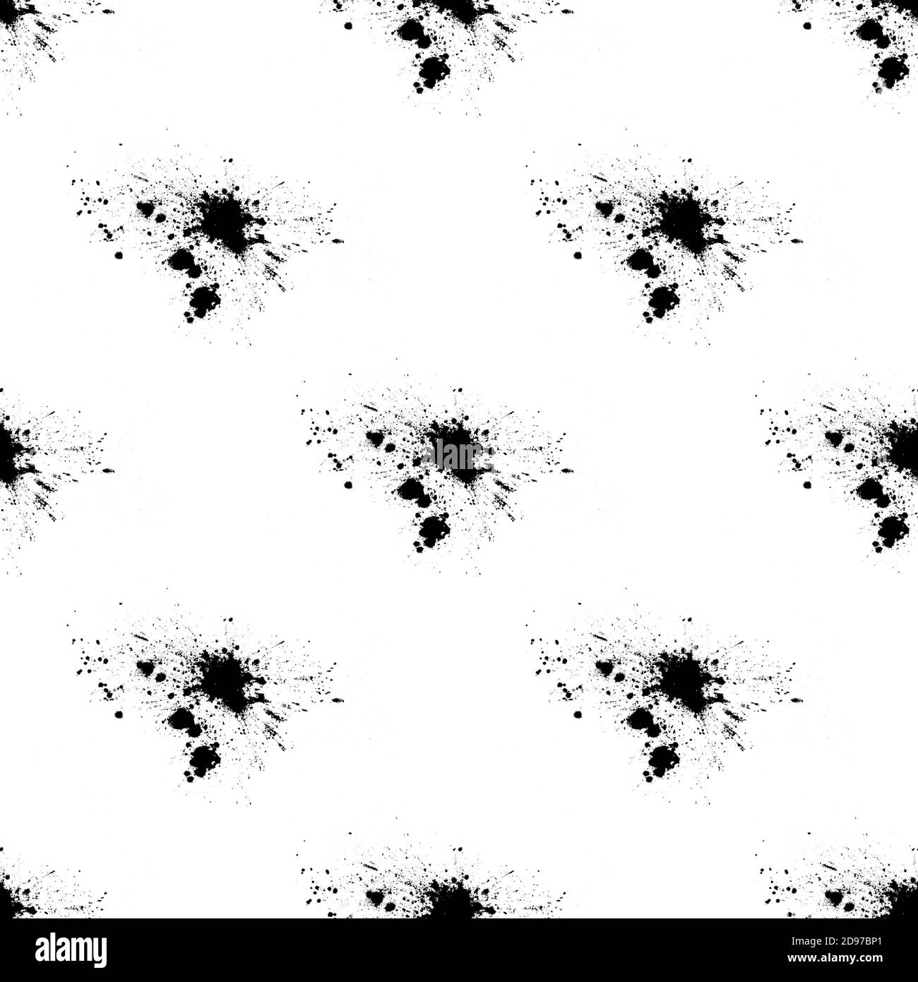 set of black splashes with splashes isolated on white background Stock ...