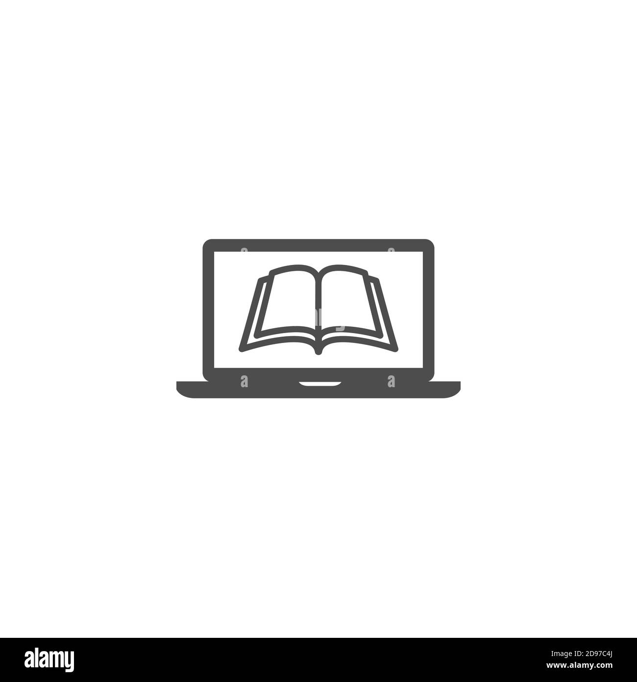 Laptop diary on white Cut Out Stock Images & Pictures - Alamy