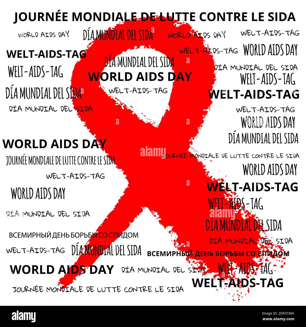 Symbol AIDS stylized red ribbon for World AIDS Day. Perfect for poster ...
