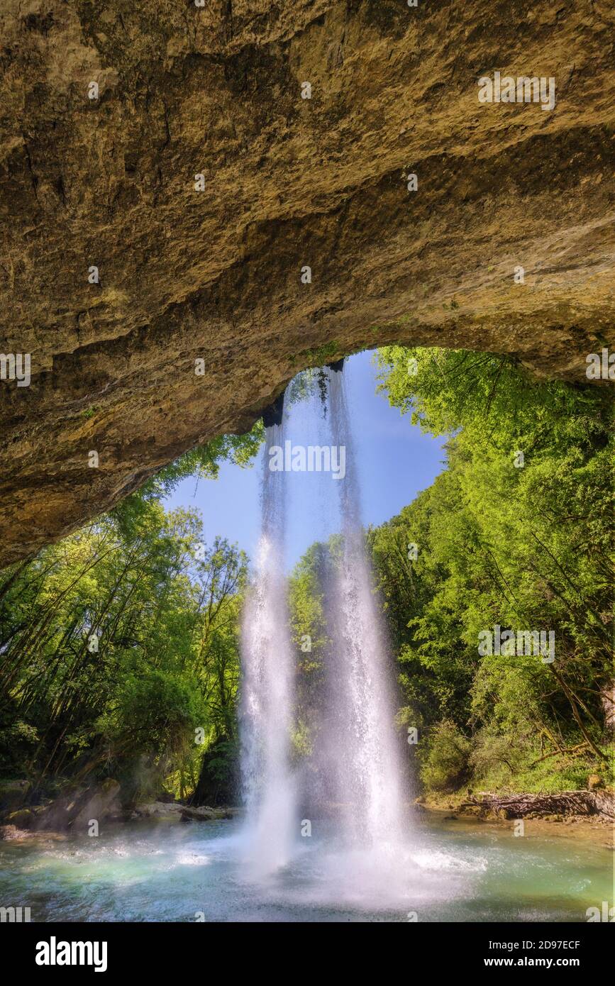 Cascade de la Dorche, in the Bugey, Ain, France Stock Photo - Alamy
