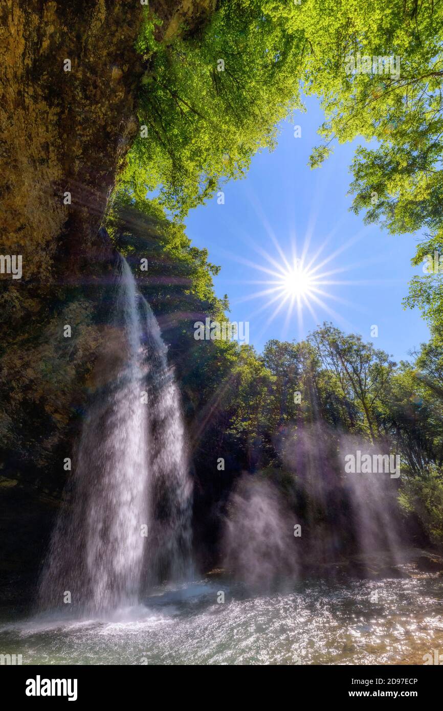 Cascade de la Dorche, in the Bugey, Ain, France Stock Photo - Alamy
