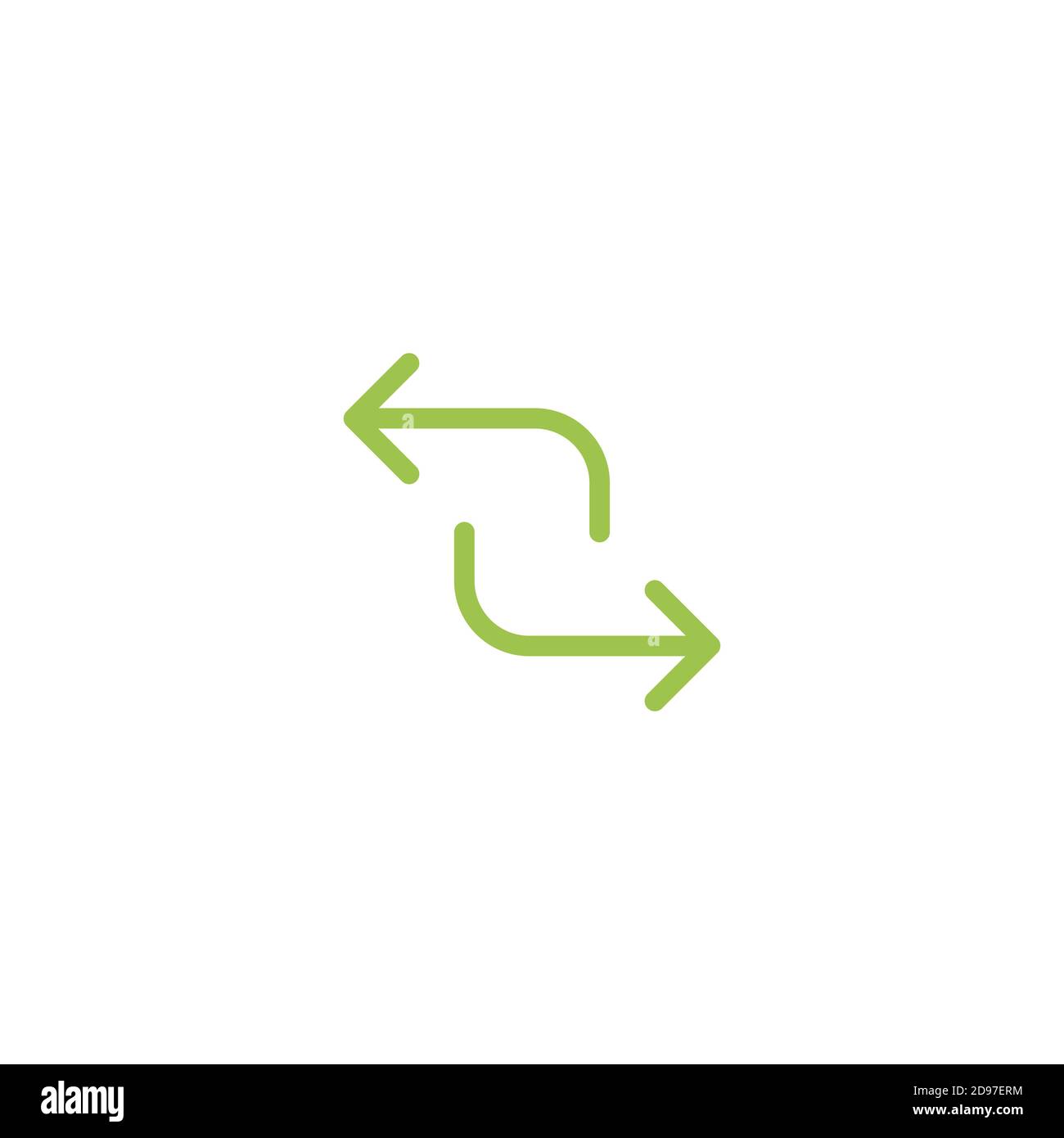 Green circle arrows pictogram refresh hi-res stock photography and ...