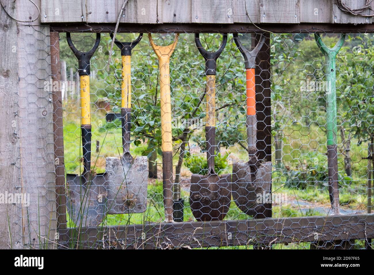 Community Allotment Tools Stock Photo - Alamy