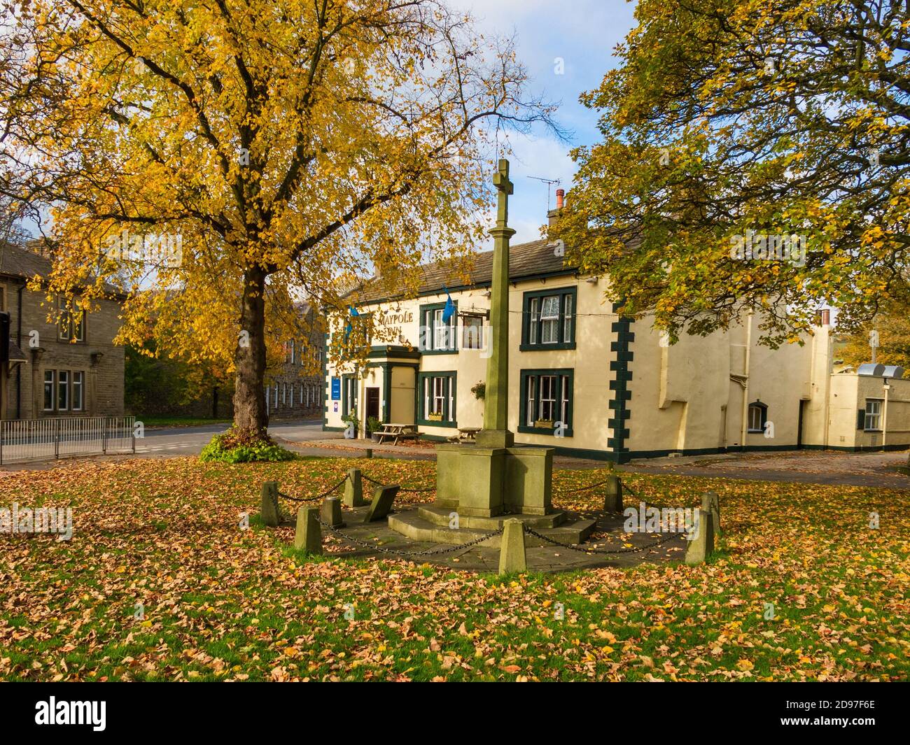 The Maypole Inn at Long Preston in Yorkshire Stock Photo - Alamy