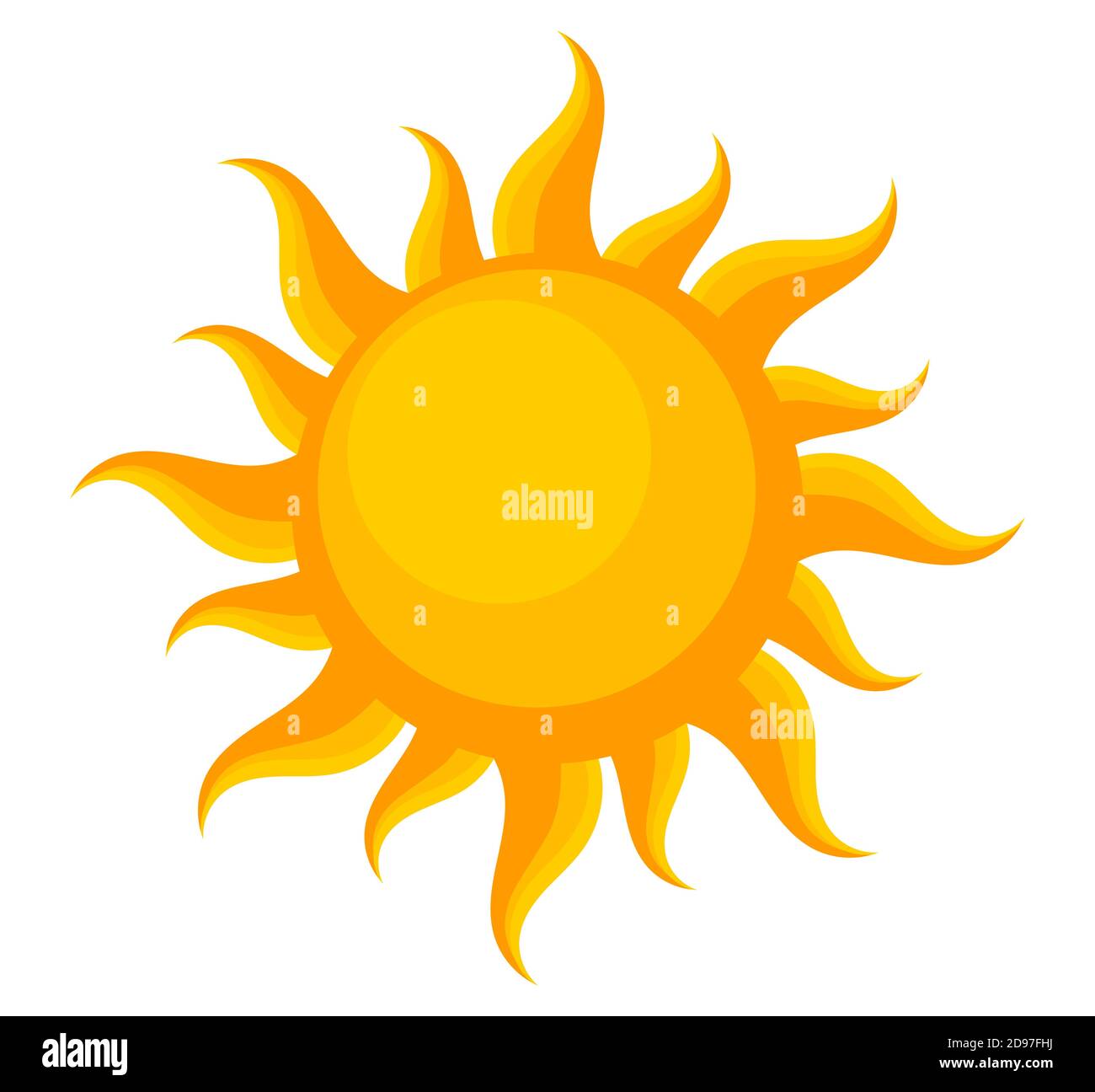Summer sun symbol, design element. Vector illustration Stock Vector ...