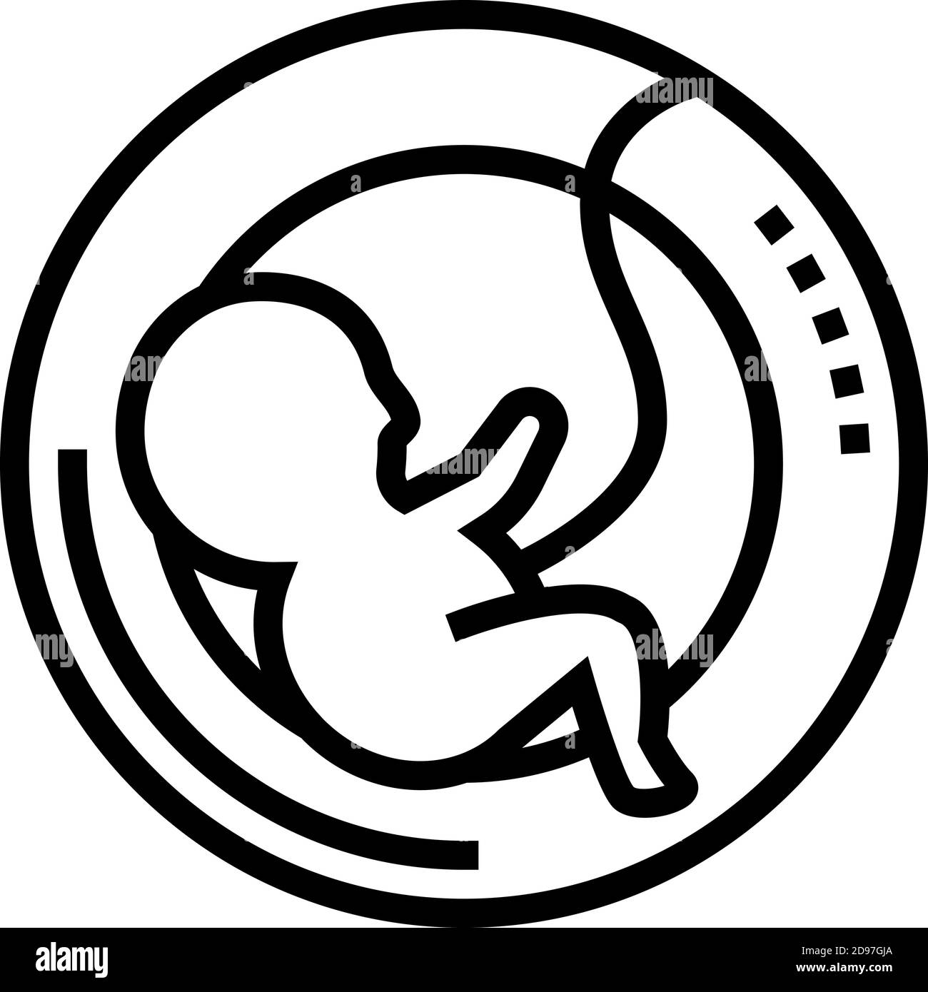 pregnancy embryo line icon vector illustration sign Stock Vector Image ...