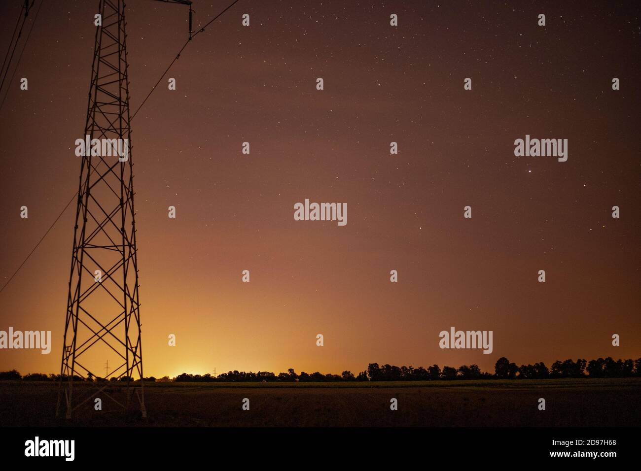 Field at night wallpaper Stock Photo - Alamy