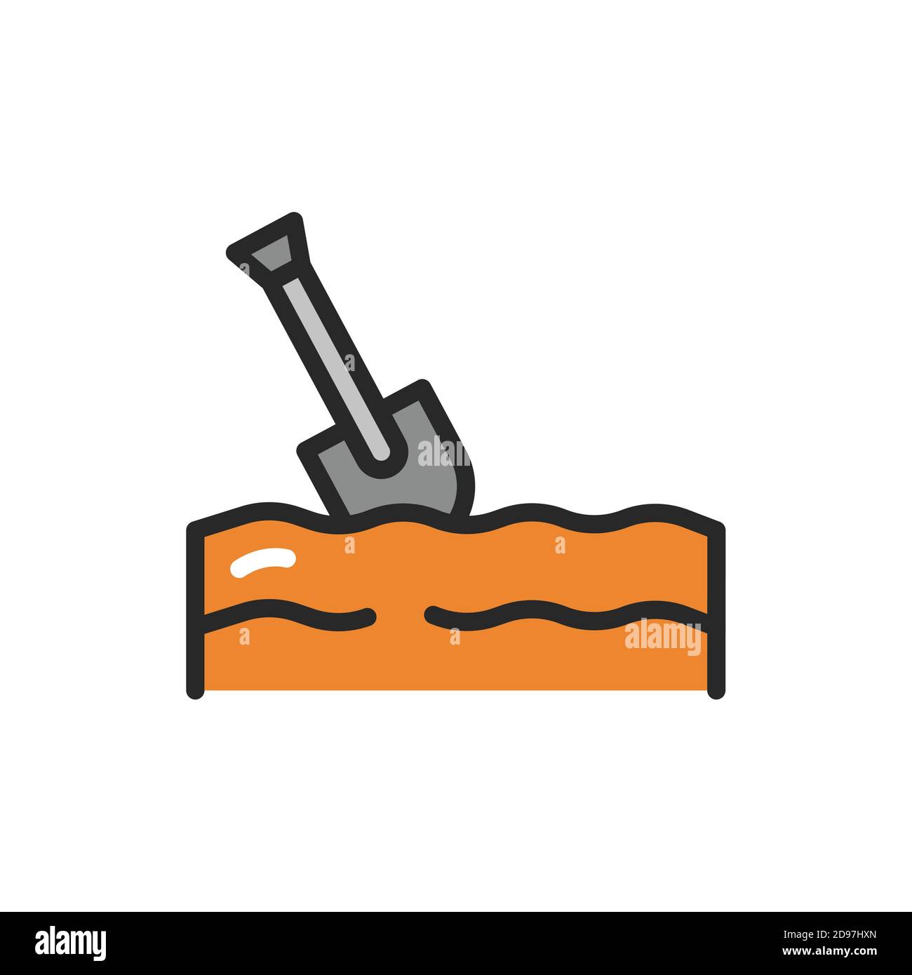 Mourning at a grave Stock Vector Images - Alamy