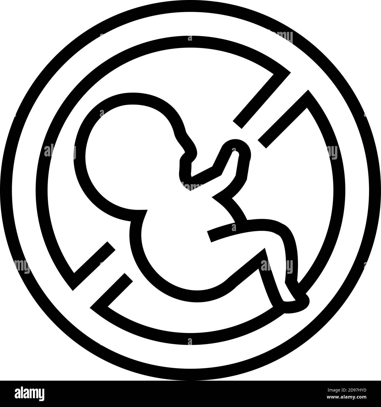 abortion medical procedure line icon vector illustration Stock Vector ...