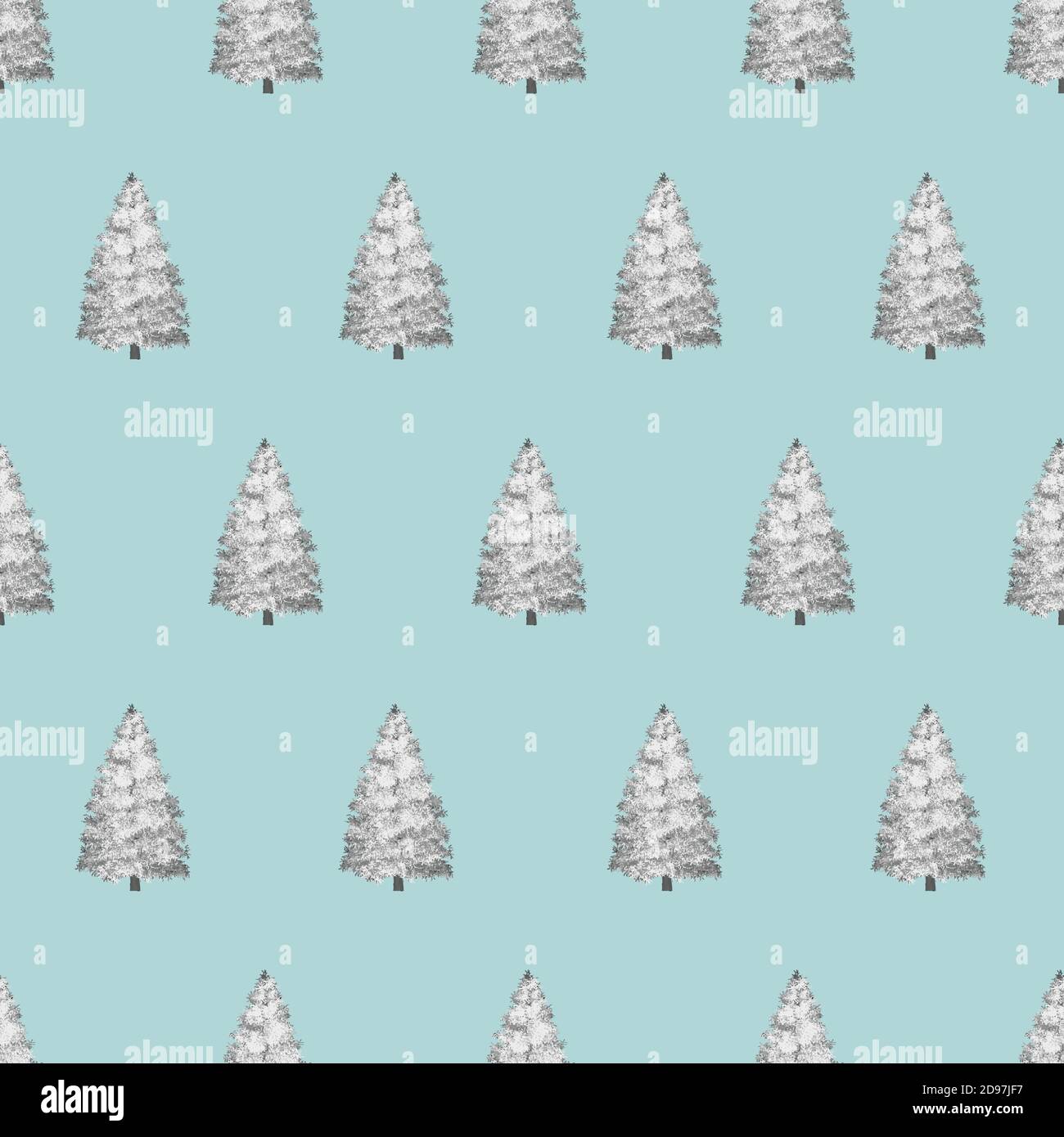 Snowy pine tree seamless pattern Stock Vector Image & Art - Alamy