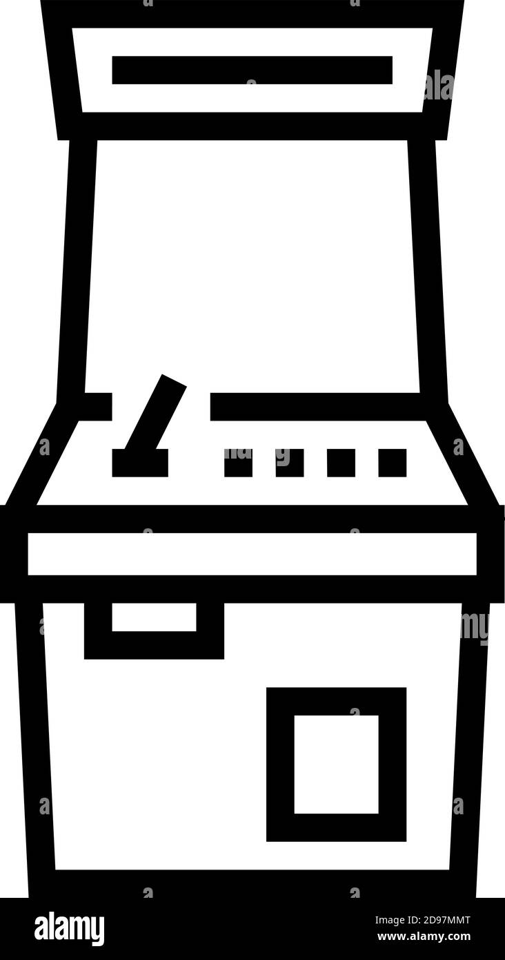 Machine joystick icon outline Black and White Stock Photos & Images - Alamy