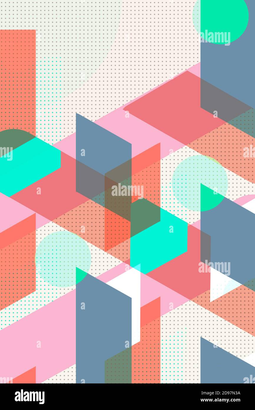 Flat geometric covers design. Colorful modernism. Simple shapes ...