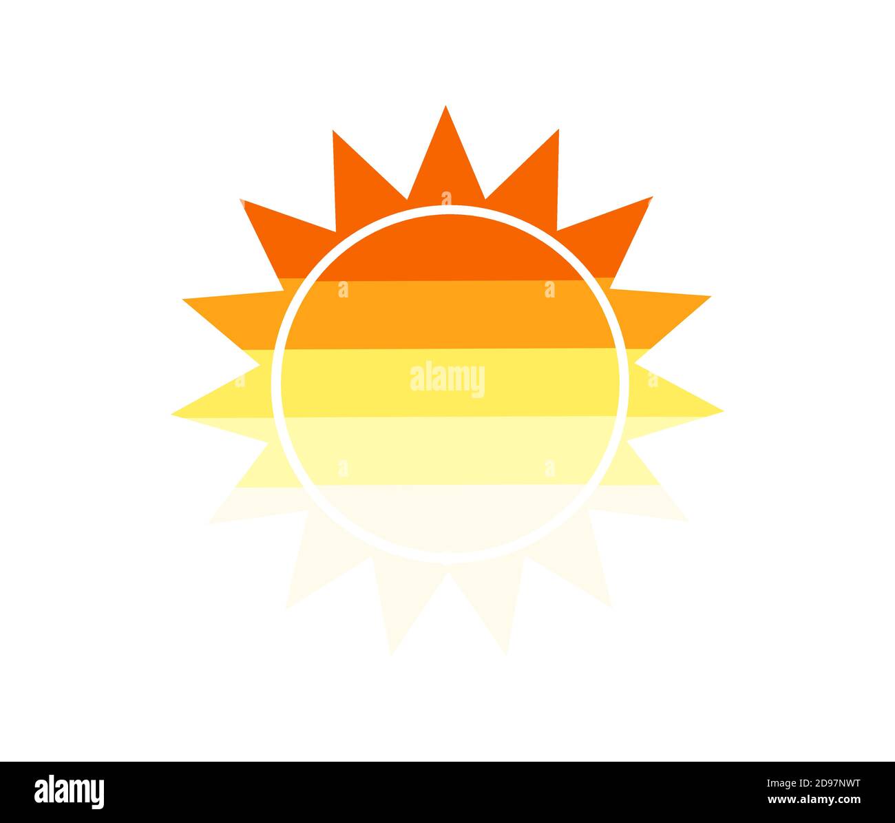 Sun flat design icon. Vector illustration Stock Vector Image & Art - Alamy