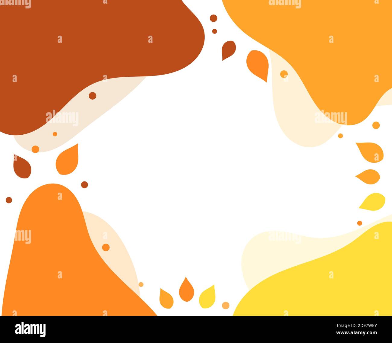 Autumn colors and leaves abstract border background. Vector ...
