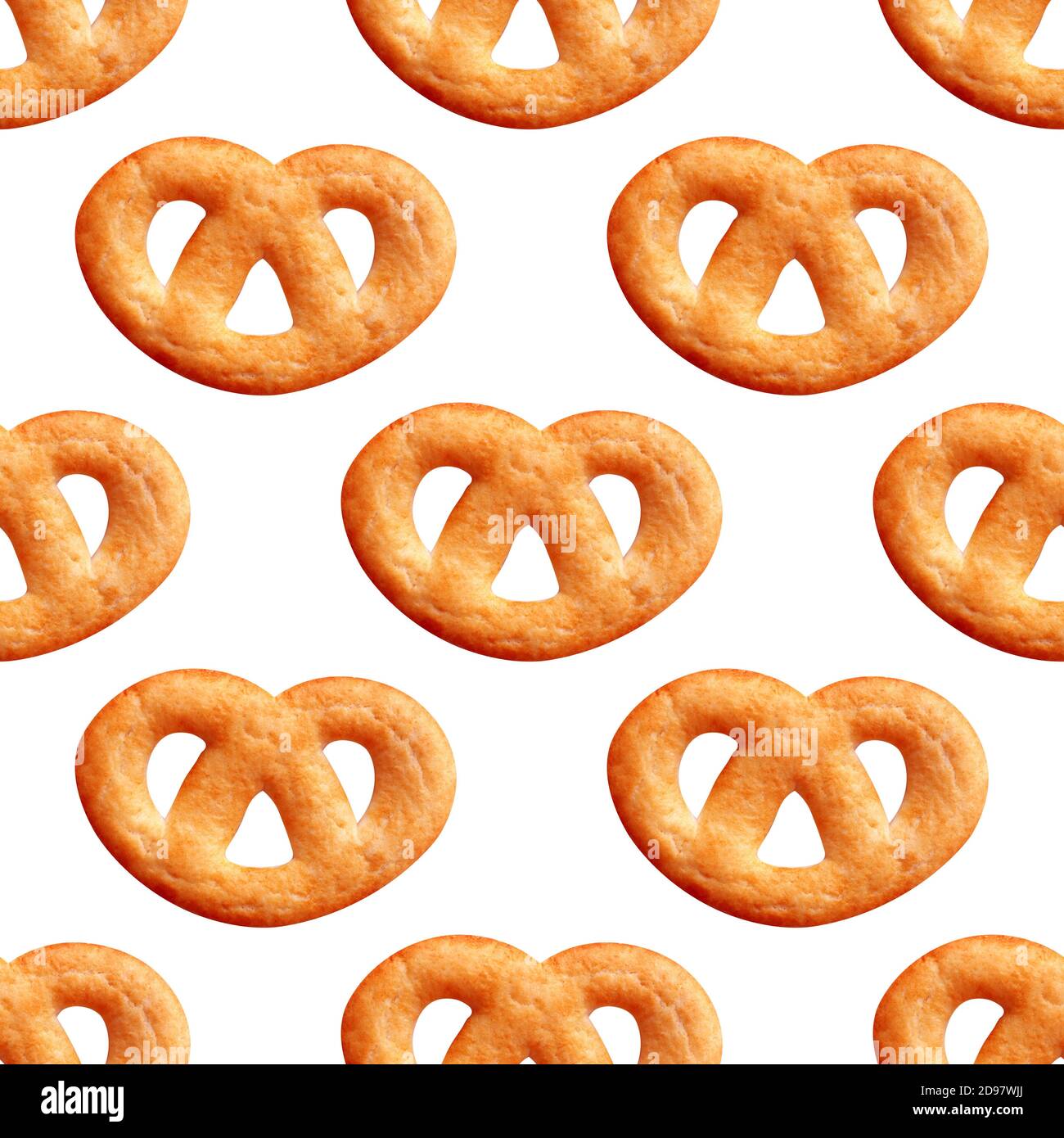 seamless pretzel pattern isolated on white background Stock Photo - Alamy