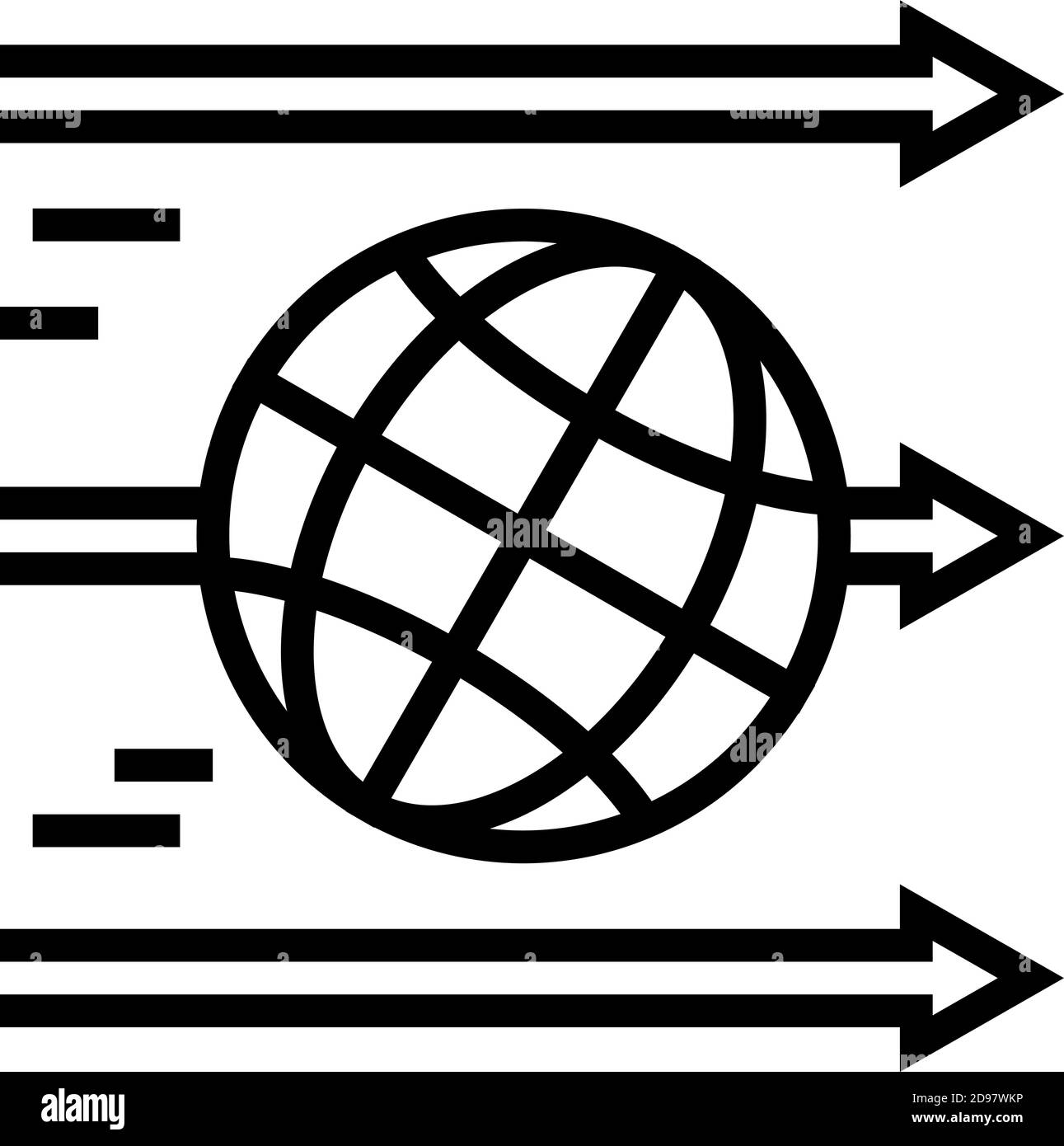 world linear economy line icon vector illustration Stock Vector Image ...