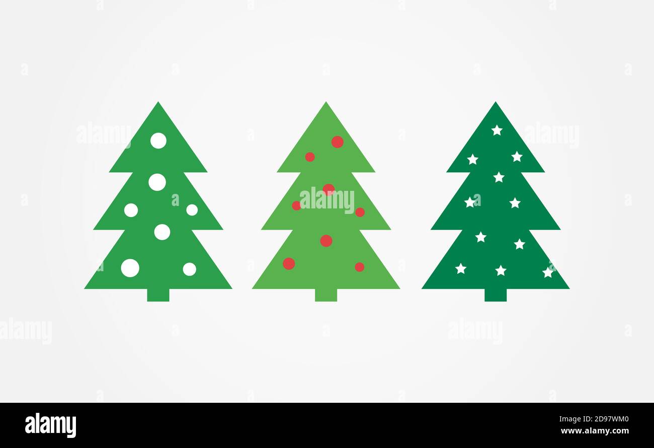 Three green Christmas trees. Vector illustration Stock Vector Image ... Three green Christmas trees. Vector illustration Stock Vector Image ...