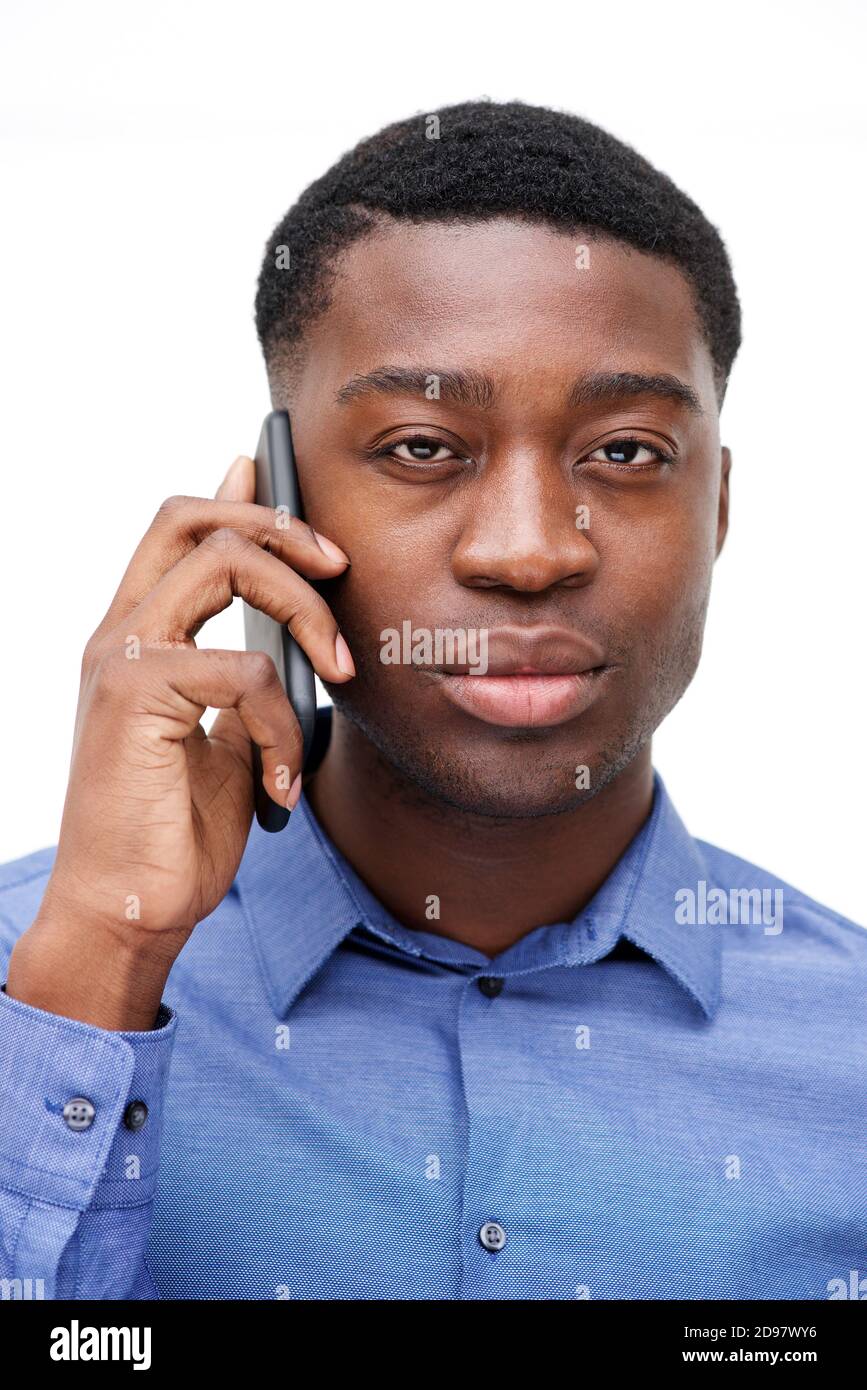 Young black man talking on hi-res stock photography and images - Alamy