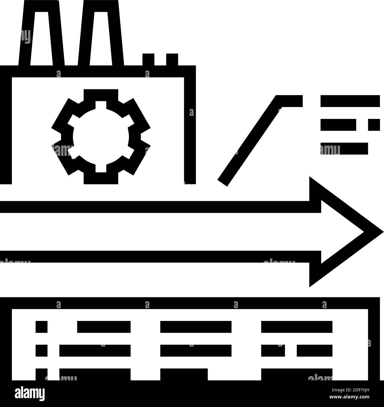 manufacturing linear economy line icon vector illustration Stock Vector ...