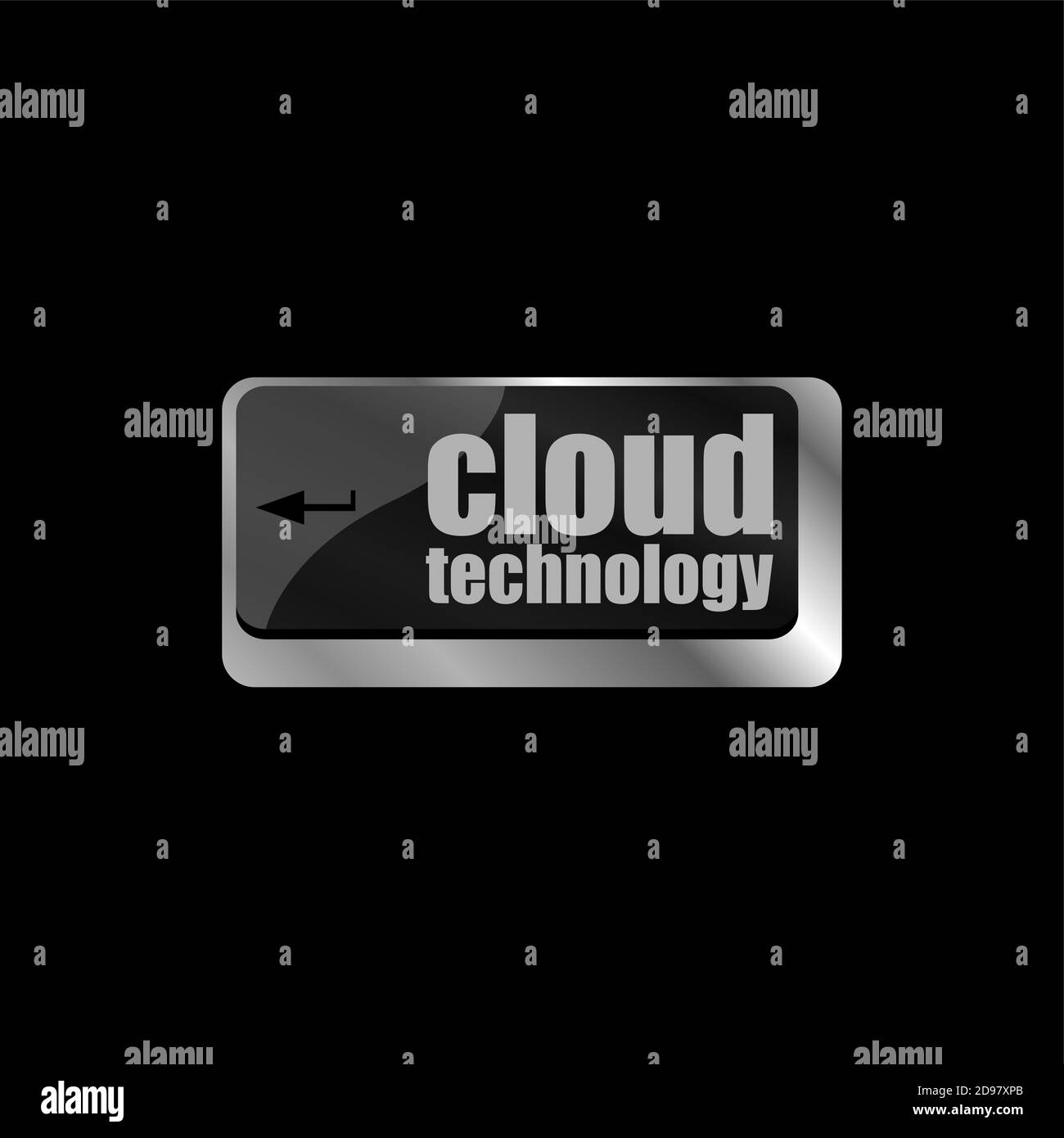 Connect to cloud concept on button of the keyboard key. cloud ...