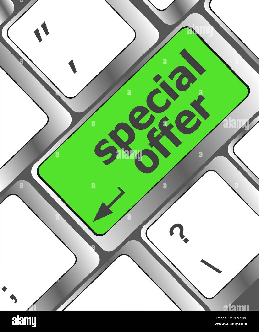 special offer button on computer keyboard keys Stock Photo - Alamy
