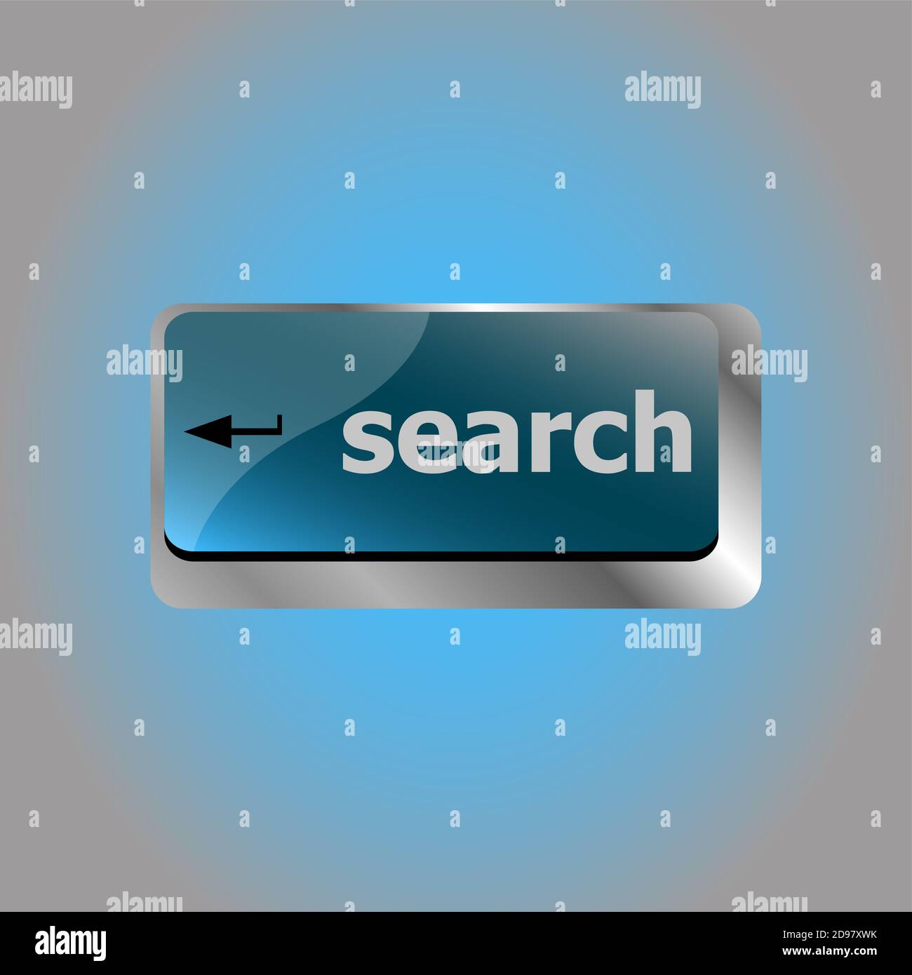 Computer keyboard key with search enter button Stock Photo - Alamy