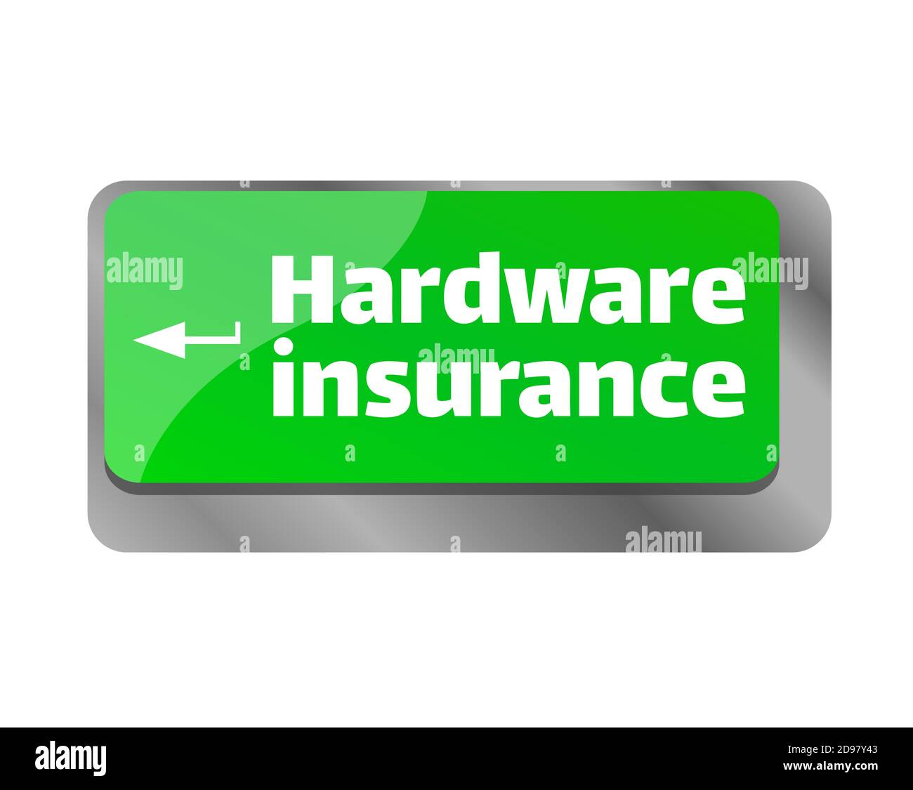 Hardware insurance . Close up of keyboard, enter computer key Stock ...