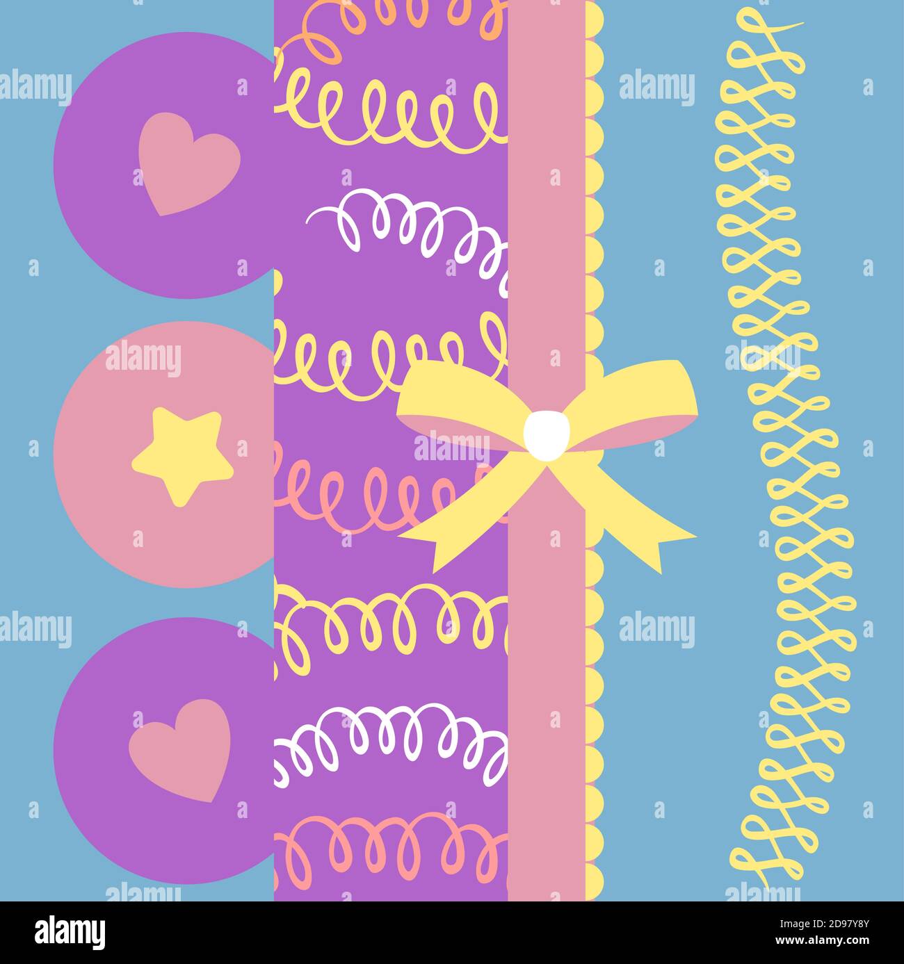 Design template for cute invitation card. Template for scrapbooking ...