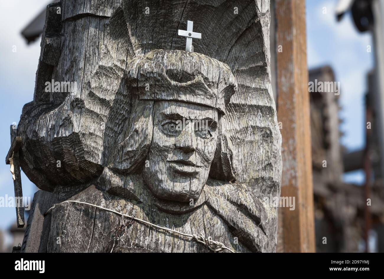 SIAULIAI, LITHUANIA - JUL 12, 2015: Hill of Crosses is a unique ...