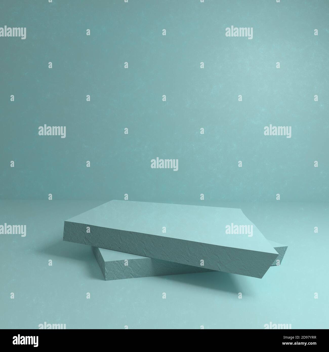 Turquoise stone platform made of slabs for product presentation Stock ...