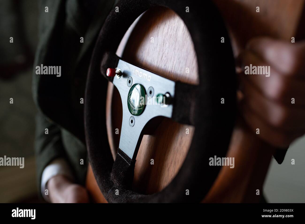 A steering wheel used by F1 legend Aryton Senna which is coming up for ...