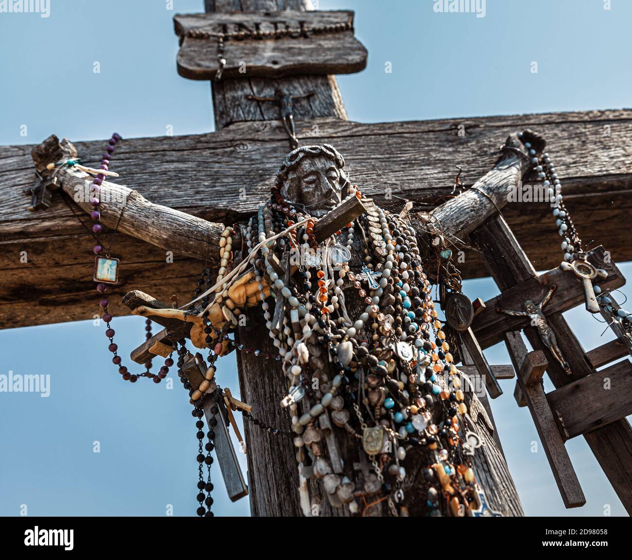 SIAULIAI, LITHUANIA - JUL 22, 2018: Hill of Crosses is a unique ...