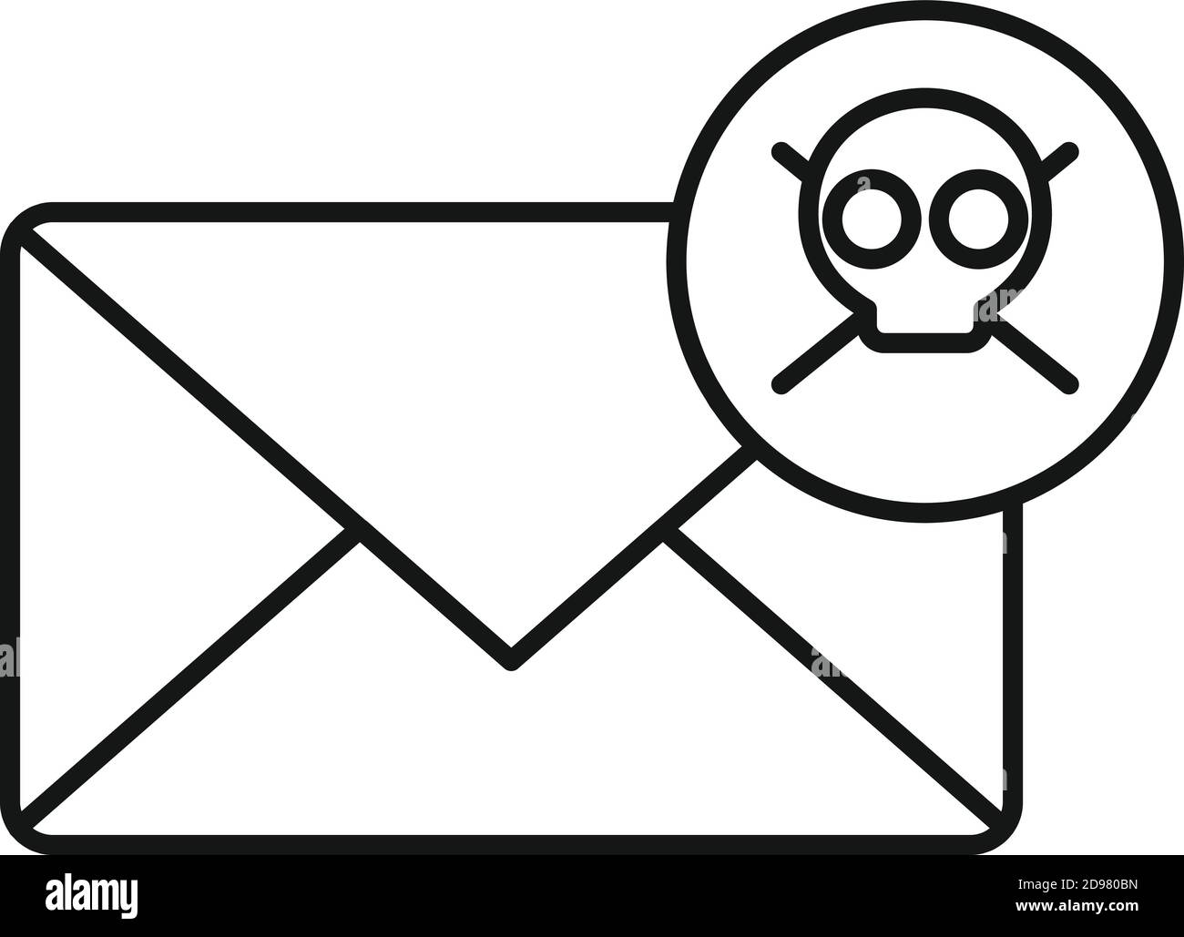 Danger fraud mail icon, outline style Stock Vector Image & Art - Alamy