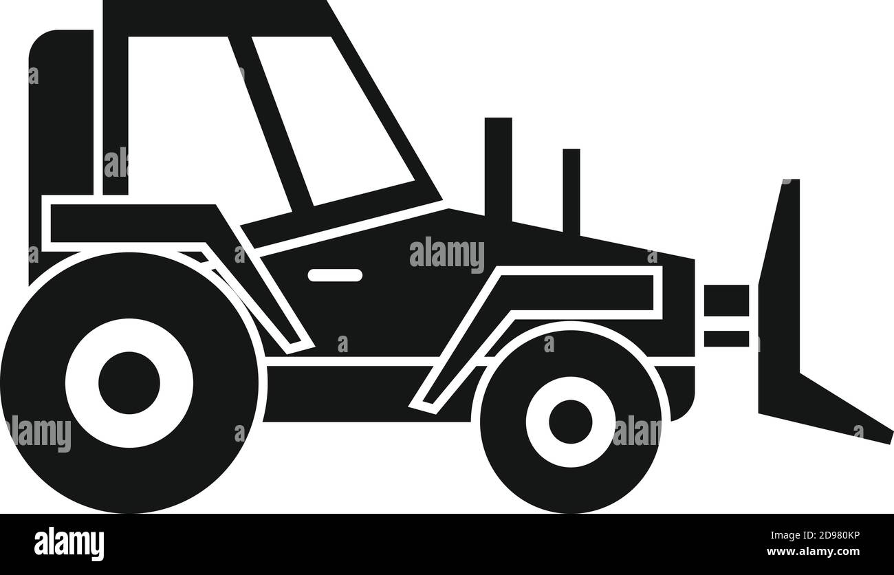Digger bulldozer icon simple hi-res stock photography and images - Alamy