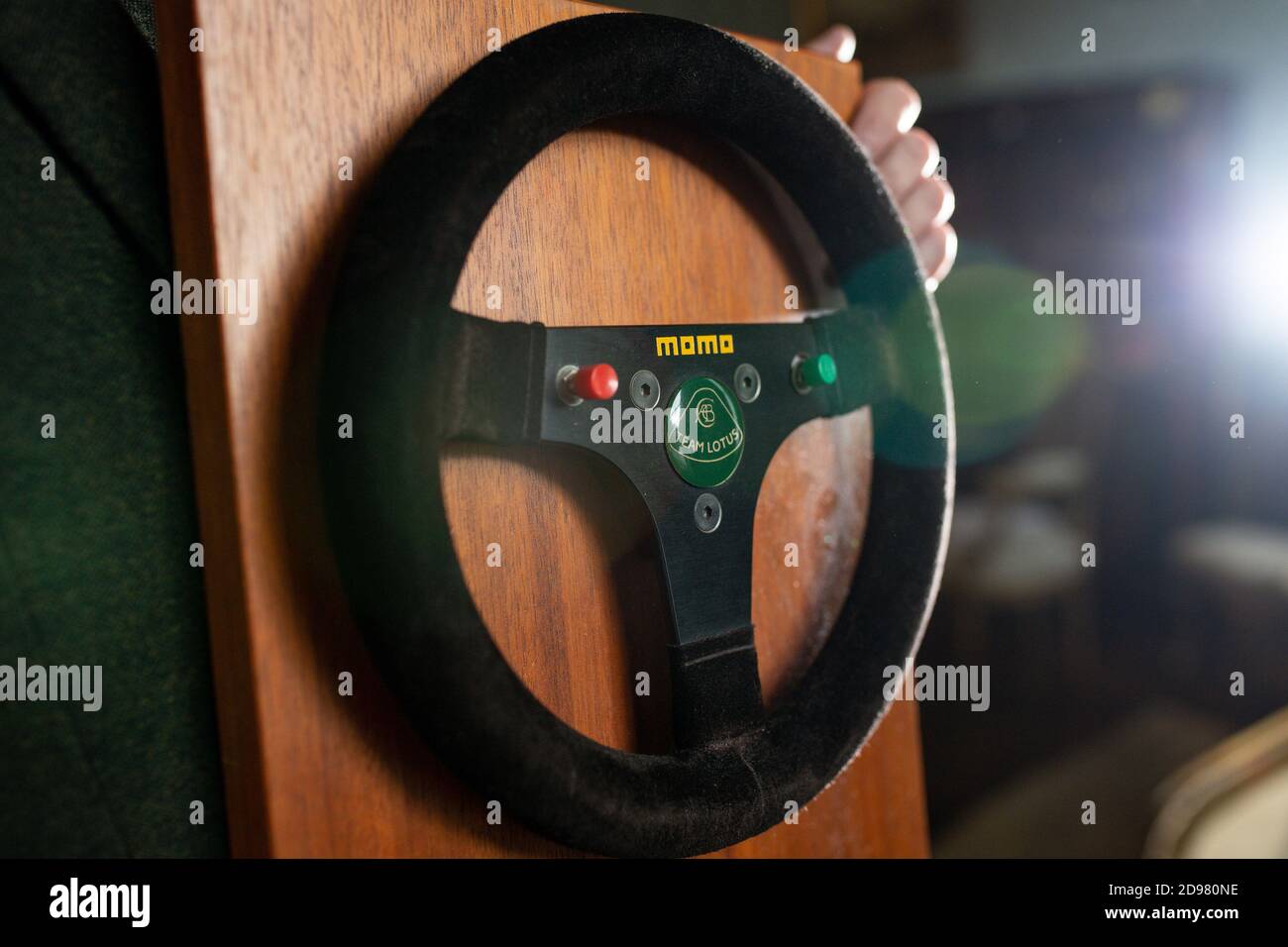 A steering wheel used by F1 legend Aryton Senna which is coming up for ...