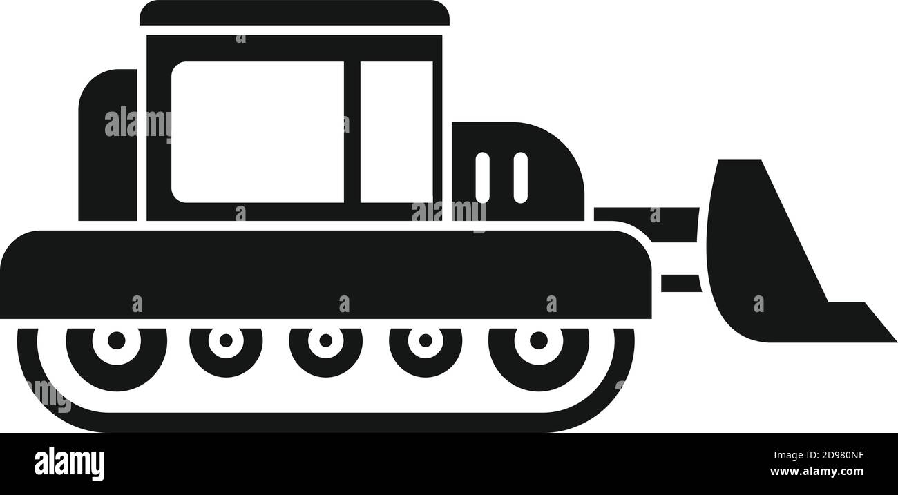 Bulldozer icon, simple style Stock Vector Image & Art - Alamy