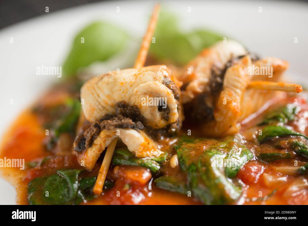 Plaice fillets from a plaice, Pleuronectes platessa, caught in the ...