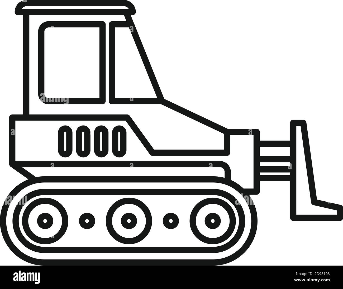 Heavy bulldozer icon, outline style Stock Vector Image & Art - Alamy