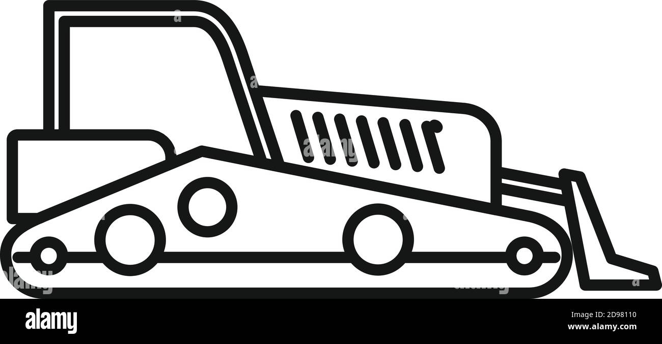 Road bulldozer icon, outline style Stock Vector Image & Art - Alamy