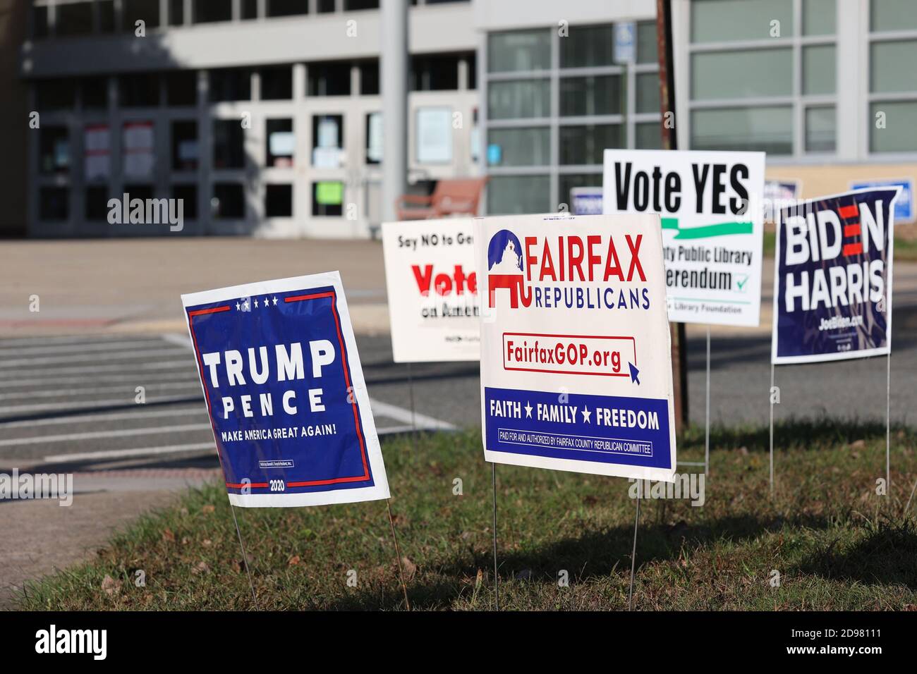 Alexandria, VA, USA. 3rd Nov, 2020. Polls open for in-person voting for ...