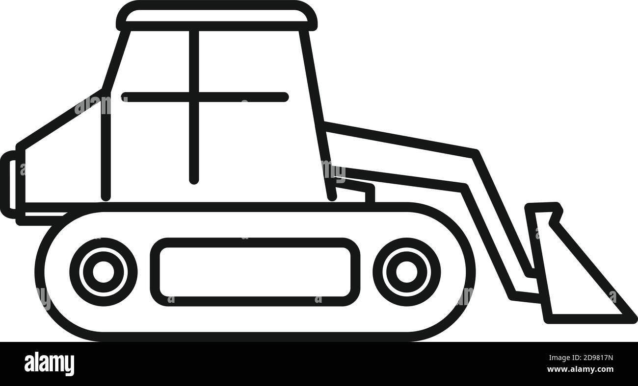 Bulldozer Outline