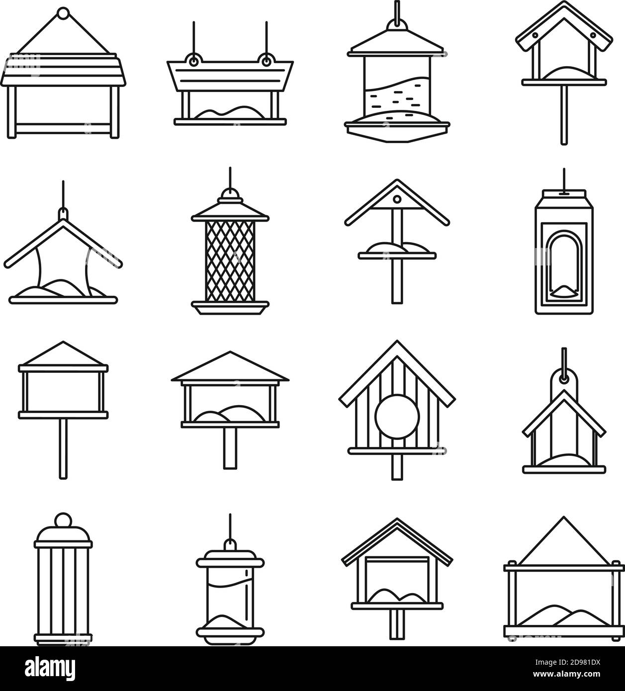 Bird feeders Stock Vector Images - Alamy