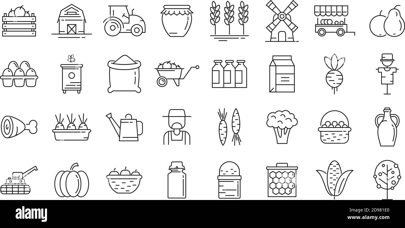 Line style carrot icons Stock Vector Images - Alamy