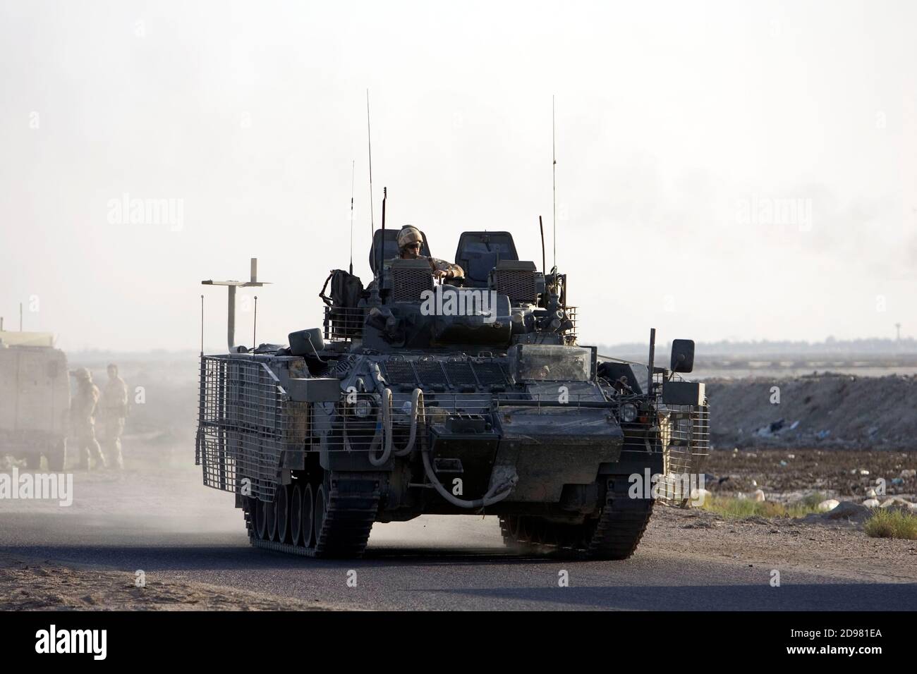 Warrior tanks on patrol near Basra, Southern Iraq Stock Photo - Alamy