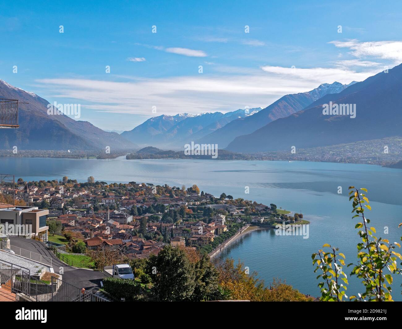 Panorama of Domaso on Lake Como Stock Photo - Alamy